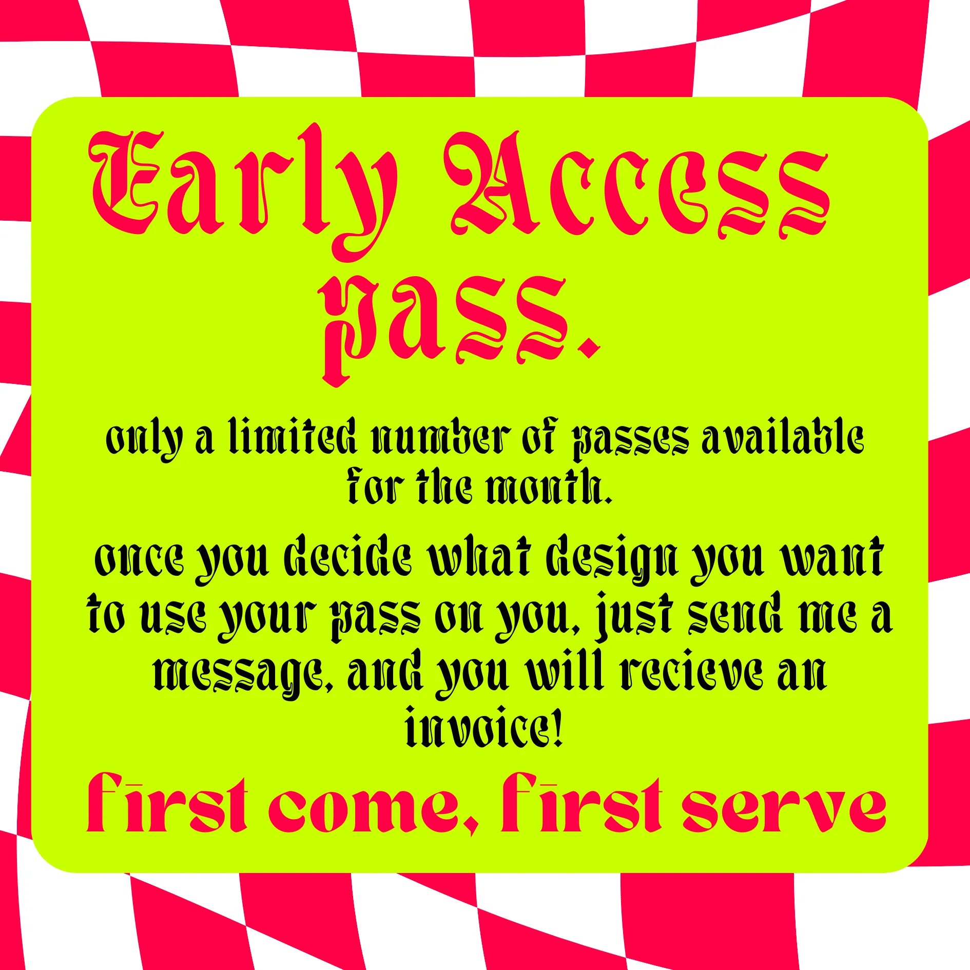 Early Access Pass – Branded Imagery